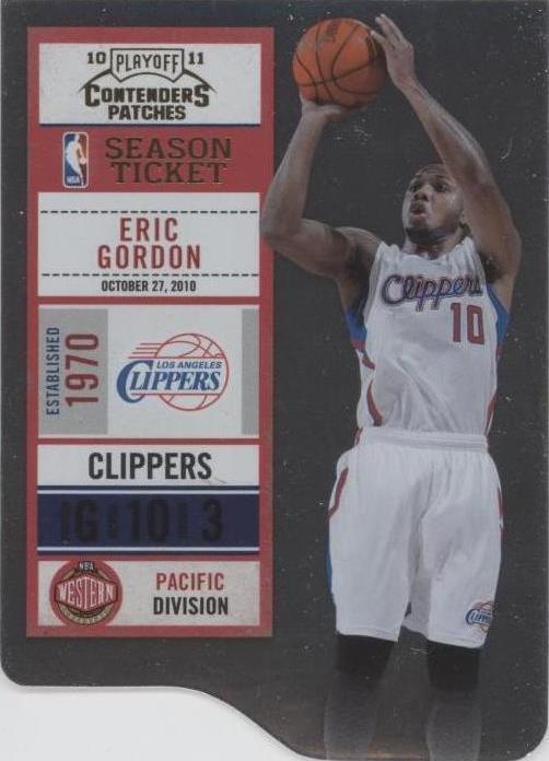 2010-11 Playoff Contenders Patches - Eric Gordon #7 Gold Die-Cut /99 ...