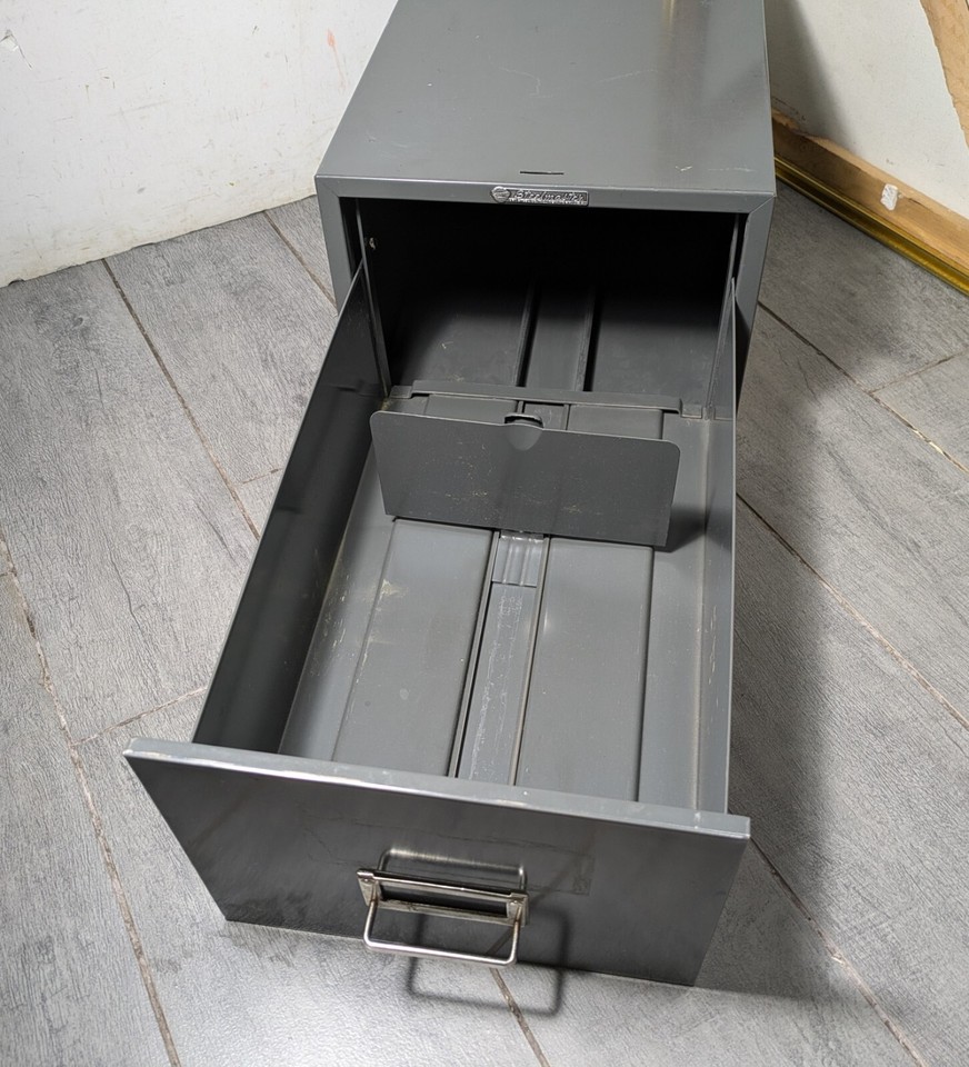 Vintage Steelmaster Metal Index Card File Box Drawer Cabinet (Stackable ...