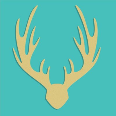 Wooden Elk Horns Cutout, Wood Elk Horns Shape, Wall Art, Paintable ...