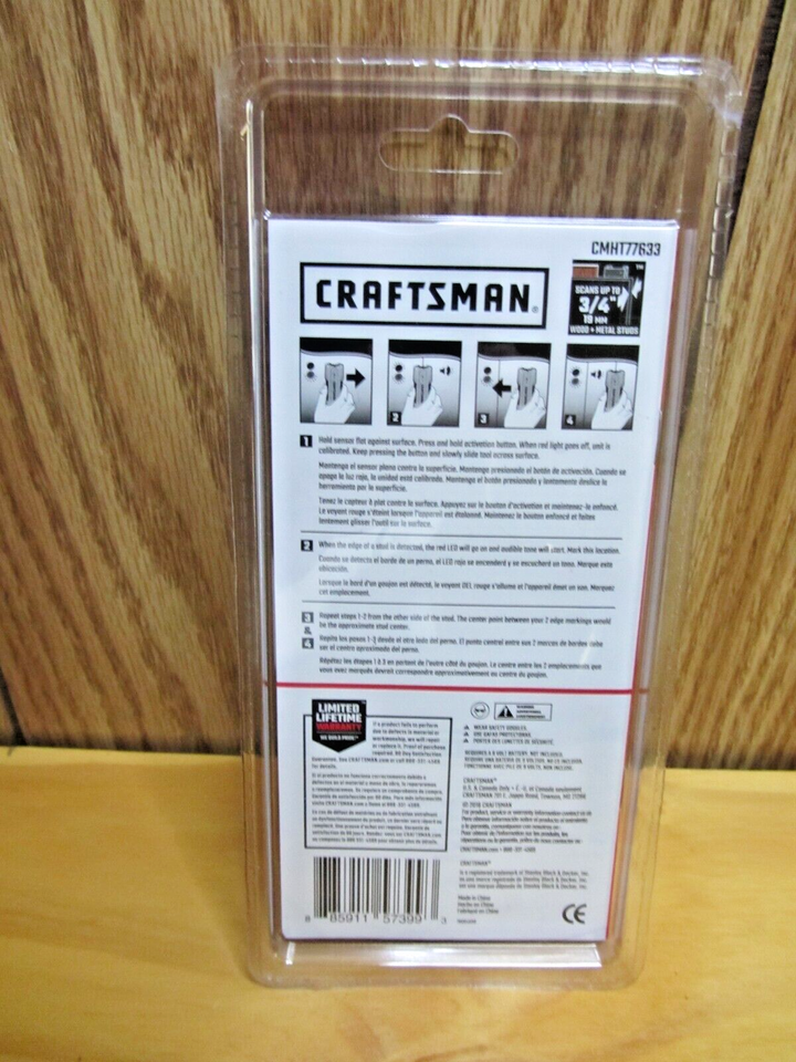 Craftsman Stud Sensor CMHT77633 NIB Scans up to 3/4" 19mm Wood & Metal ...