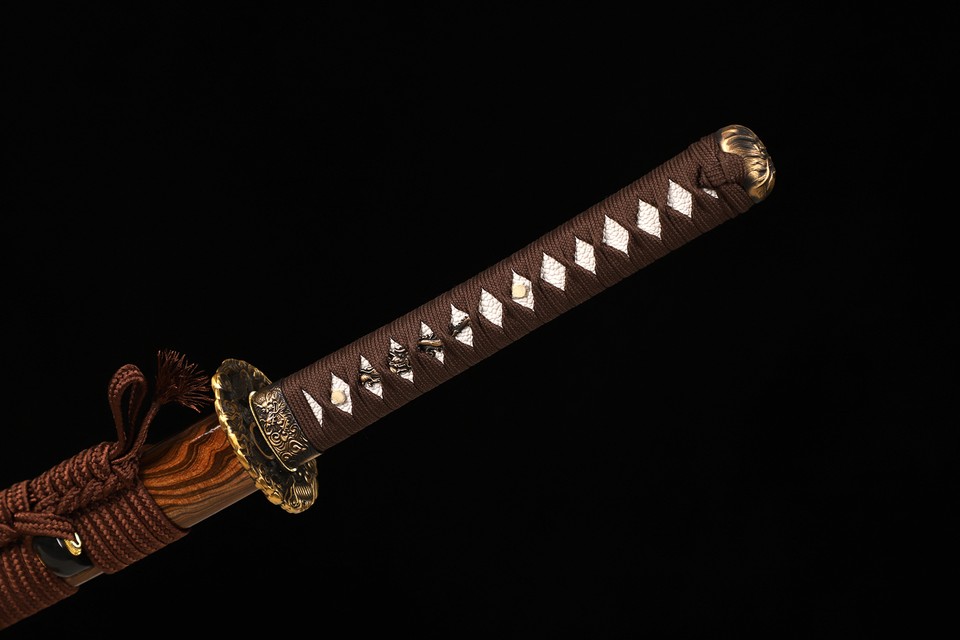 T10 Steel Clay Tempered Katana Samurai Sword Full Tang Razor Sharp Real ...