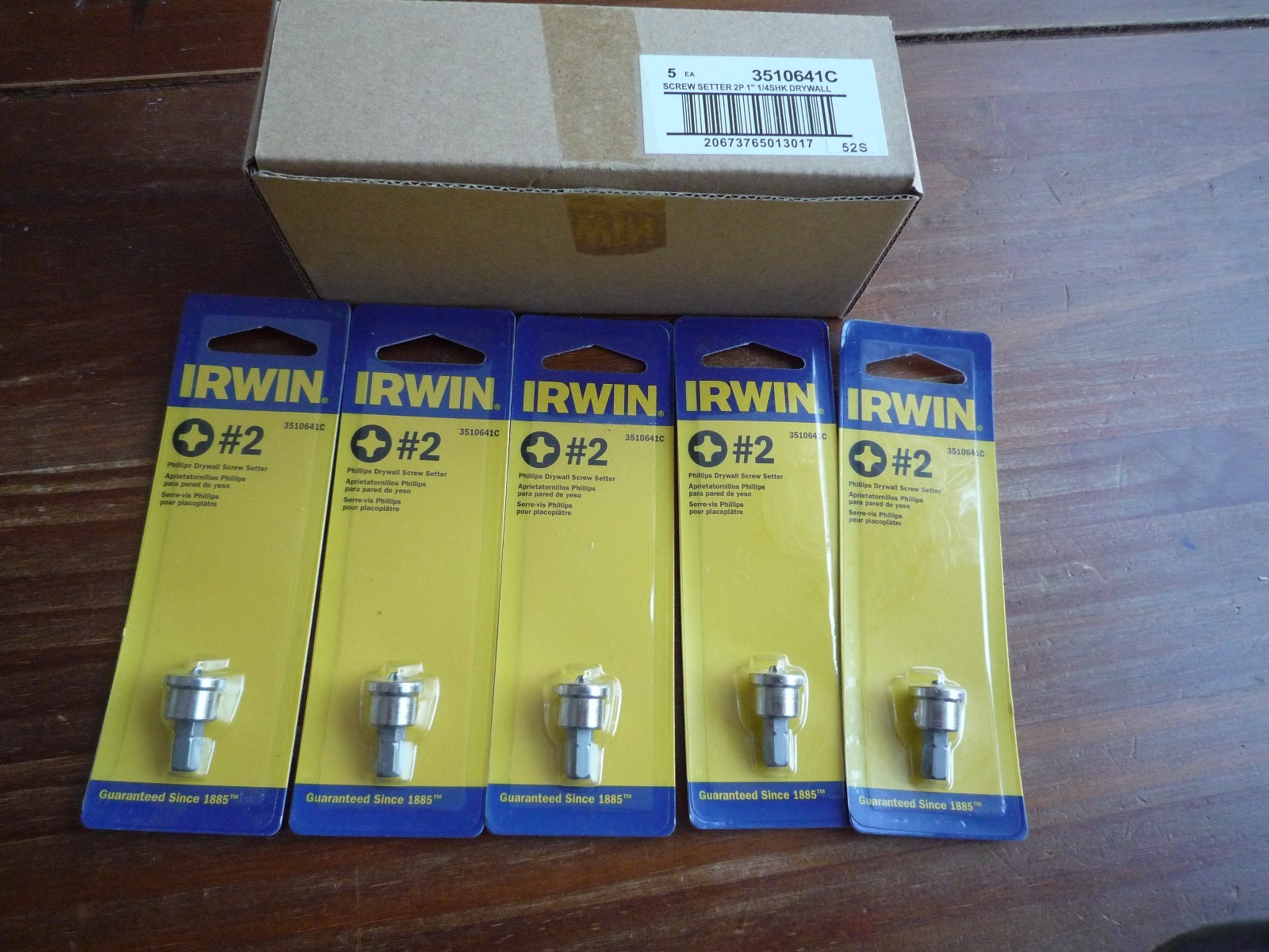 Lot of 5 irwin 3510641c screw setter 2p 1" 1/4 shank drywall | eBay