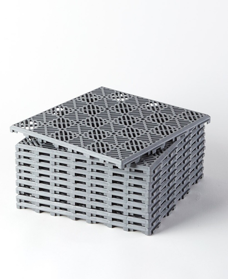 10 Pc. Interlocking Tiles Indoor Outdoor Path Mat Patio Walkway Pathway ...