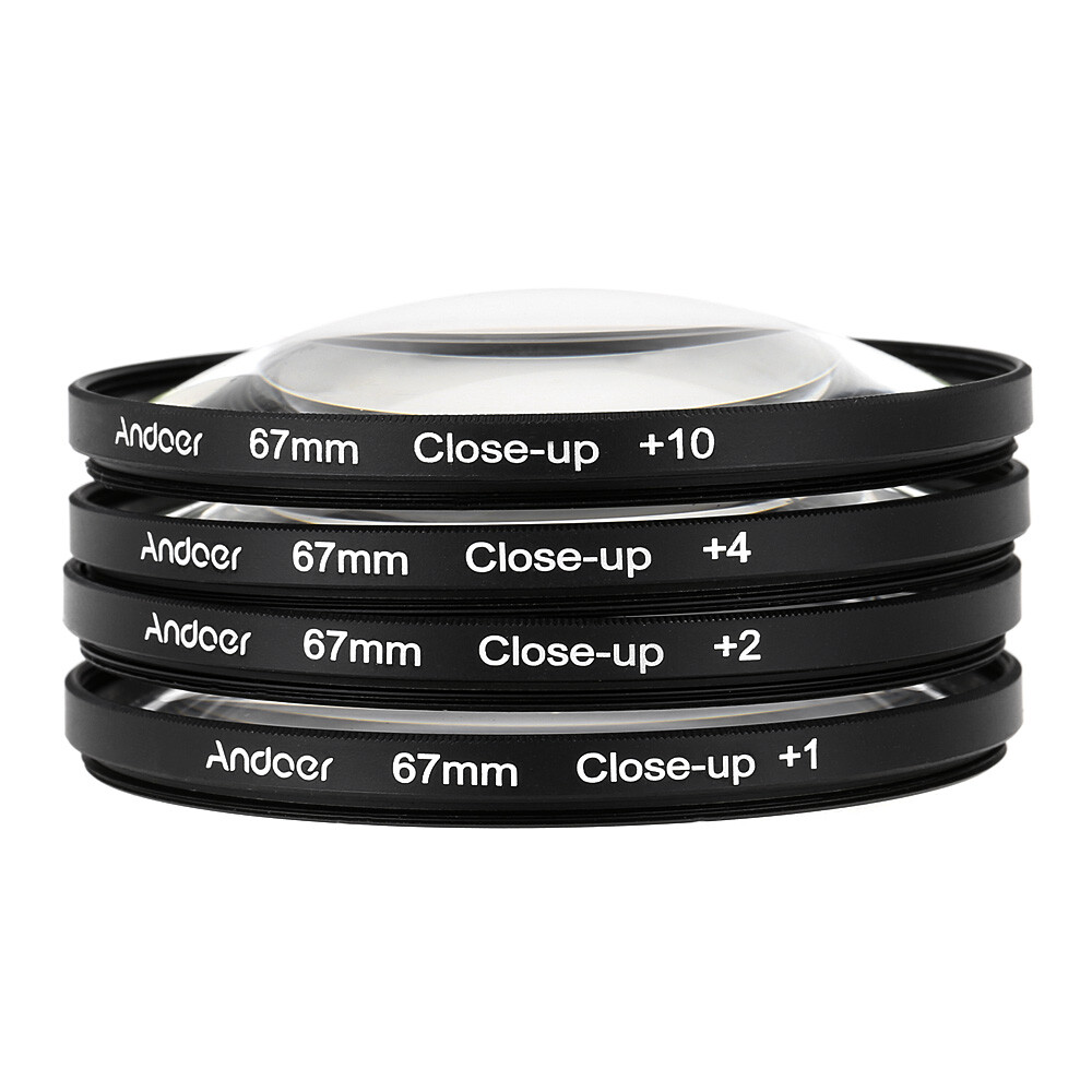 Andoer 67mm Macro Close-Up Filters +1+2+4+10 for Nikon Canon Tamron ...