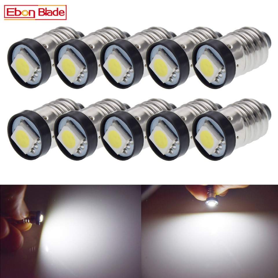 3V 6V E10 Screw Base LED Light Torch Bulb Mini Lamp Warm White / White ...
