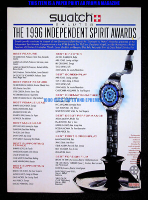 Independent Spirit Awards 1996 Swatch Watches Print Magazine Ad Poster ...