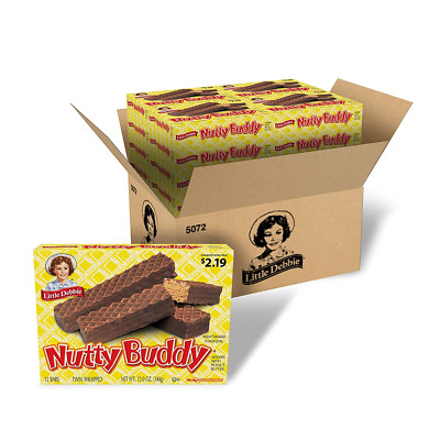 Little Debbie Nutty Buddy Peanut Butter Wafer Bars, (16-Boxes) | eBay