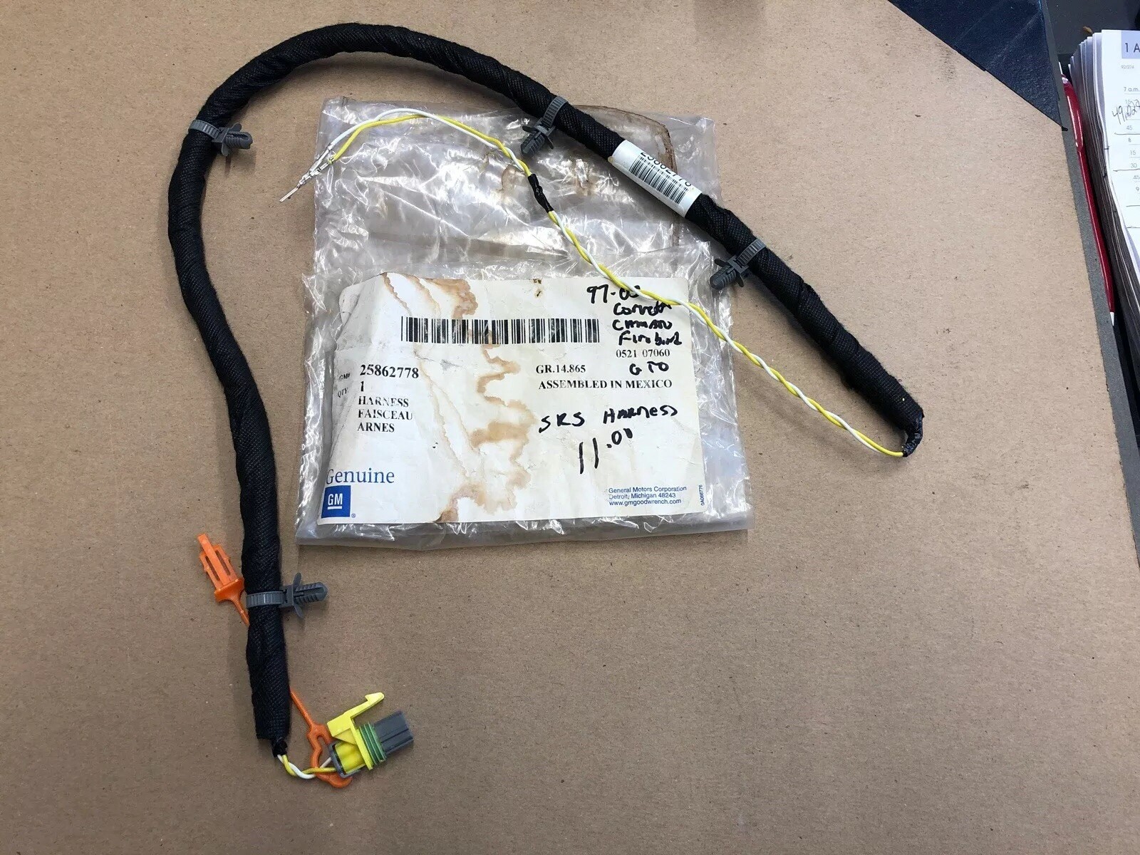 NEW OEM SRS Wiring Harness GM 25862778 97-03 Camaro Corvette Firebird ...