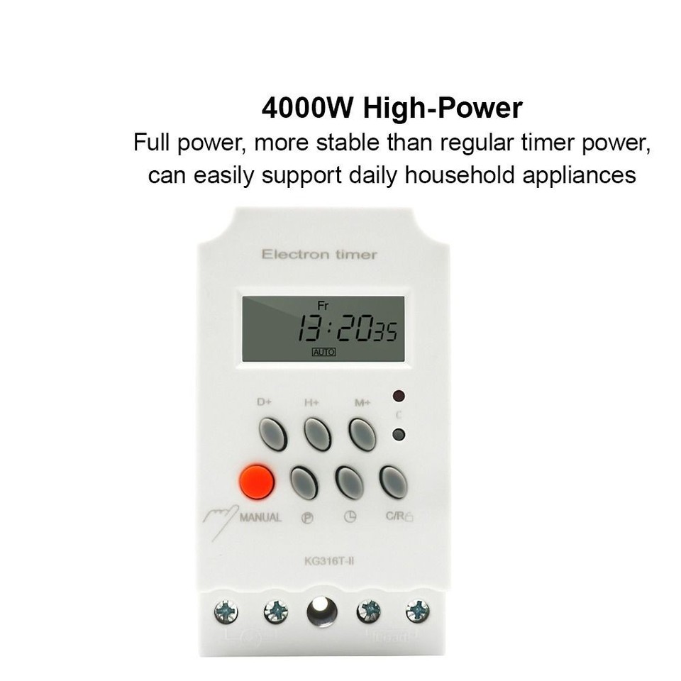 110V Digital Timer 12V Microcomputer Time Control Switch Electrician ...