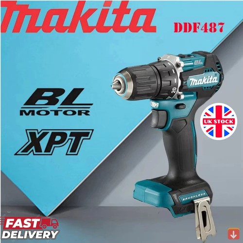 Makita Original DDF487 Cordless Driver Drill Brushless Electric Impact ...