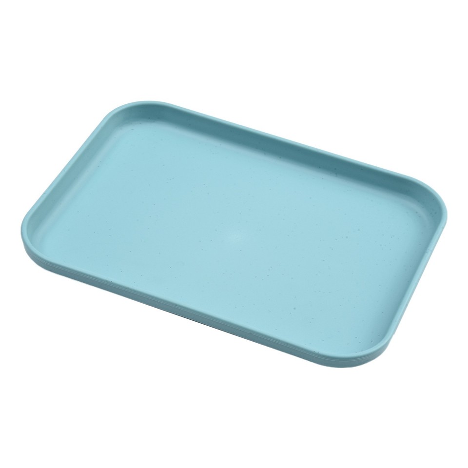 Household Tray Food Tray Solid Color Tray Easy To Clean Heightened Edge ...