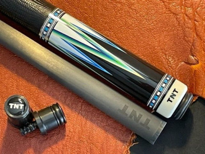 TNT Pool Cue With Carbon Fiber Shaft. Black Leather Wrap. | eBay