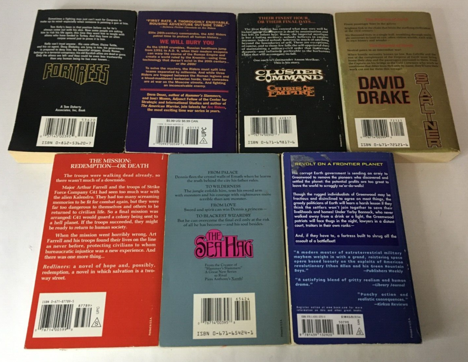 Huge lot of 13 David Drake Sci-Fi Science Fiction Fantasy Paperback ...