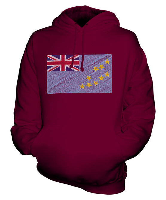 TUVALU SCRIBBLE FLAG UNISEX HOODIE TOP GIFT TUVALUAN FOOTBALL | eBay UK