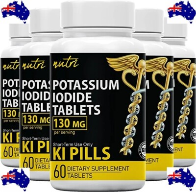 Potassium Iodide Tablets KI Pills 130 mg (1 Pack) - (60 Tablets ...