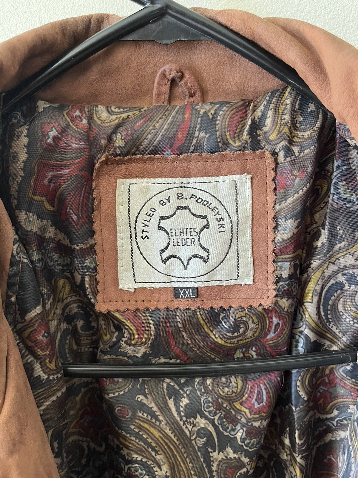 Vintage Echtes Leder Men's Leather Jacket Brown XXL B… - Gem