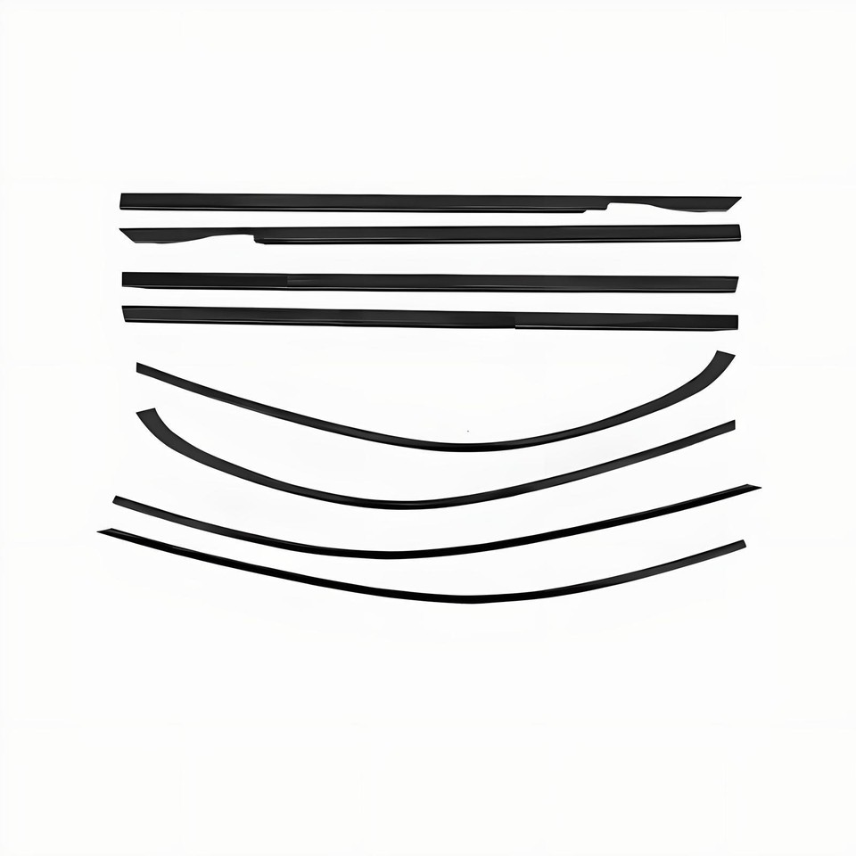 Steel Windows Strip Sill Molding Cover Trim Glossy Black For Benz C ...