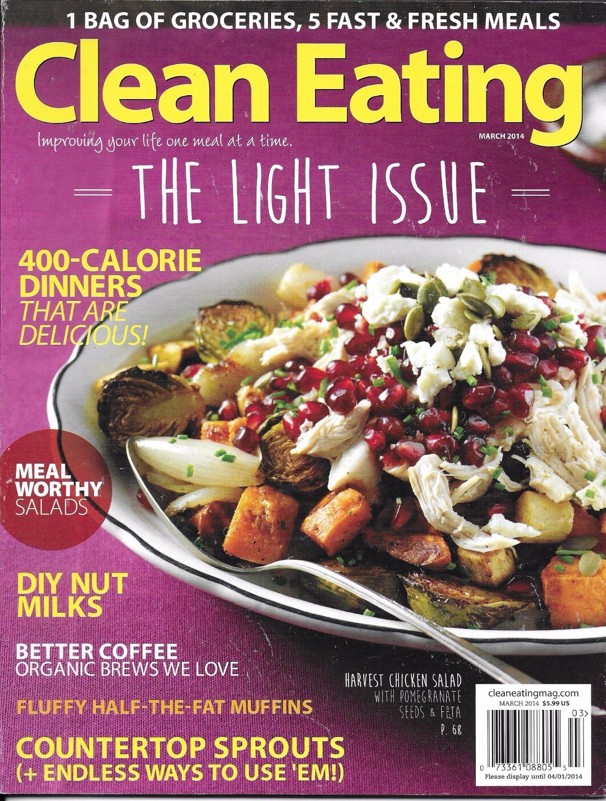 Clean Eating Magazine Light Issue Harvest Chicken Salad DIY Nut Milks ...