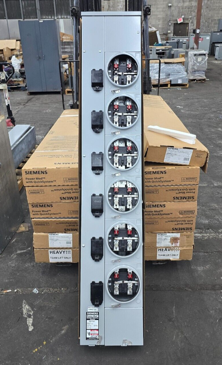 NEW SIEMENS POWER MOD 1200 AMP METER STACK 6 POSITION 125A 240 VAC ...