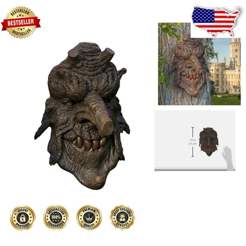 Stunning UV-Resistant Poison Oak Greenman Tree Sculpture - 11.5" Indoor ...