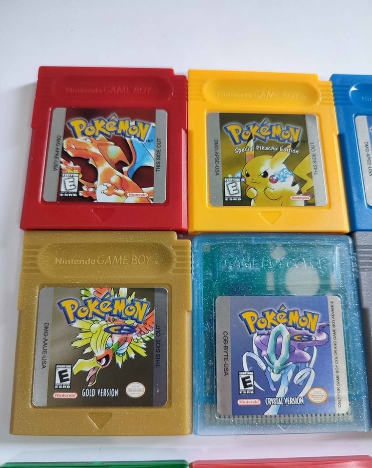 11x GBA Yellow Red Blue Gold Silver Crystal Ruby Sapphire Emerald ...