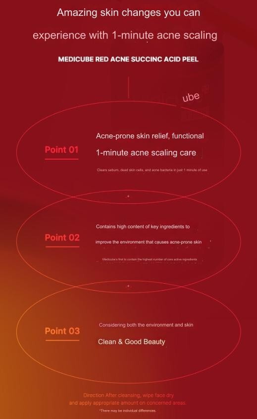 Medicube Red Acne Care Succinic Acid DeadSkin Sebum Control Blackhead ...