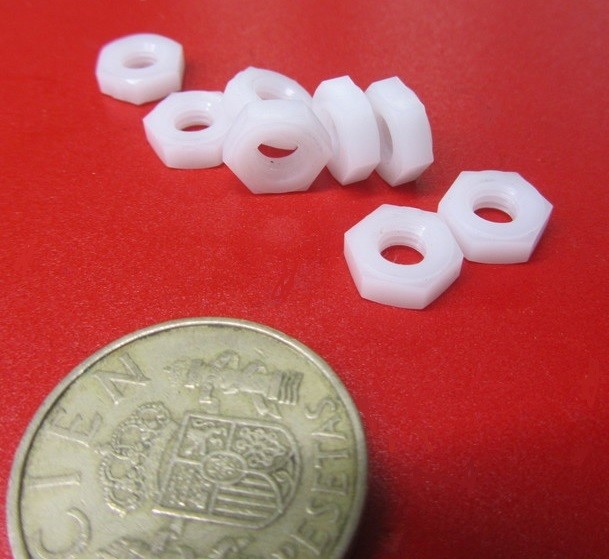 Hex Nut, Acetal, Delrin, White, 10-32 Threads, 50 Pcs | eBay