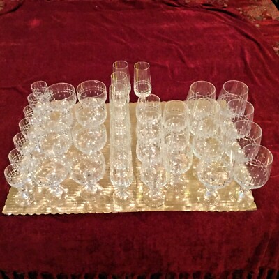 VTG Belfast Bohemia Leaded Crystal w/Cut Vertical & Horizontal Design ...