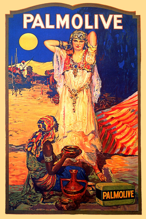 PALMOLIVE SOAP ADVERTISING ARAB WOMAN BEAUTY ON THE DESERT VINTAGE ...