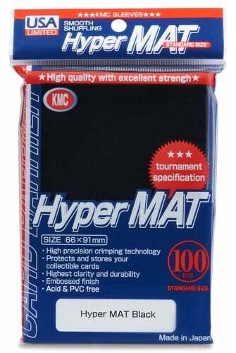 Hyper Mat Sleeves (100ct) - Black KMC GAMING SUPPLY BRAND NEW ABUGames ...