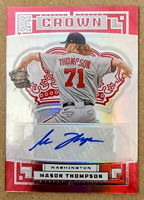 2022 Panini Capstone Mason Thompson Red CROWN Auto Washington Nationals ...