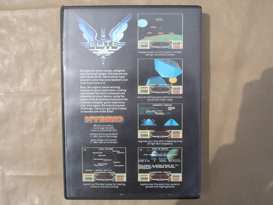 Hybrid Elite Gold Edition Game 3.5" Disc Acorn RISC OS Archimedes A3000 ...