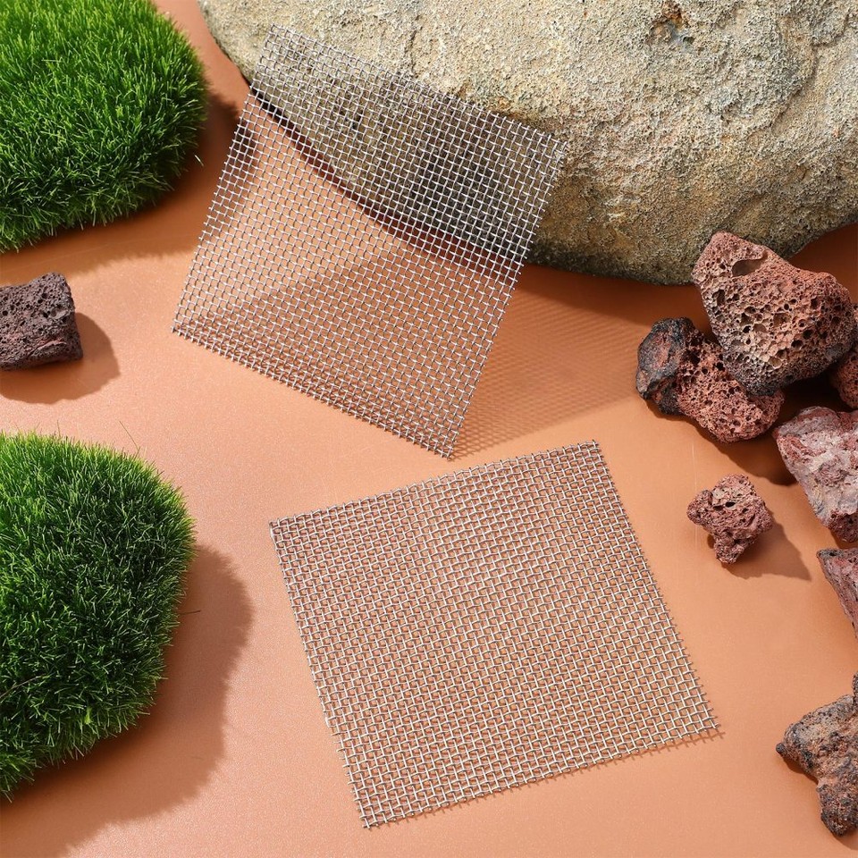 2 PCS Moss Mesh Wall Stainless Steel Moss Floor Mesh Aquatic Plants ...