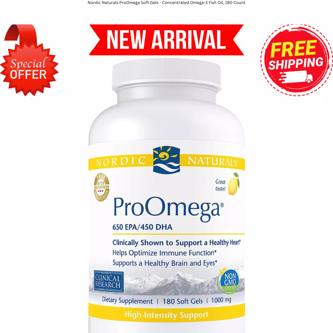 ProOmega Soft Gels - Concentrated Omega-3 Fish Oil, 180 Count | eBay