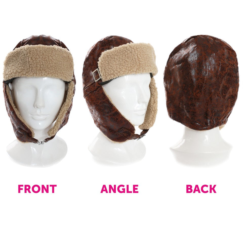FLYING HELEMT FIGHTER PILOT SHEEPSKIN AVIATOR HAT AND GOGGLES BIGGLES ...