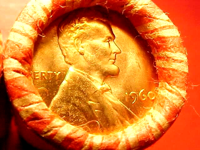 1960-P / 1960-D OBW LINCOLN MEMORIAL PENNY ROLLS GEM+ BU CENTS ...