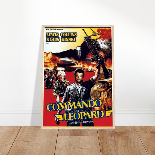 Commando Leopard Action Movie Framed Poster - Vintage War Film Art ...