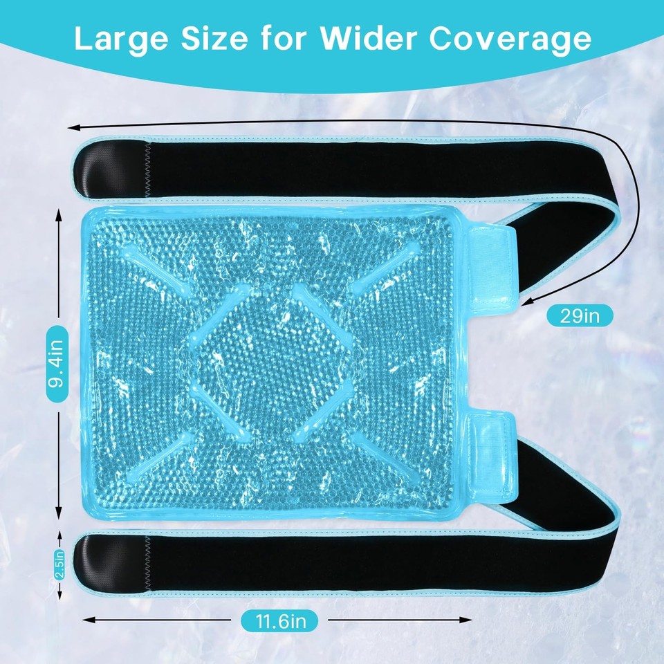 Ice Pack for Knee Pain Relief Reusable Ice Wrap for Leg Injuries ...