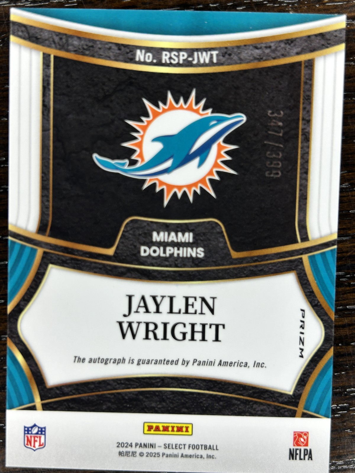 2024 Panini Select - Rookie Signatures Jaylen Wright #RSP-JWT Silver ...