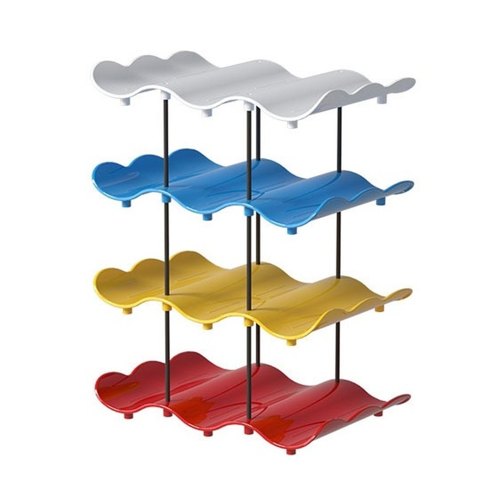 Cup Rack for Kitchen Cabinet with Wave Shape Compartments ABS Material ...