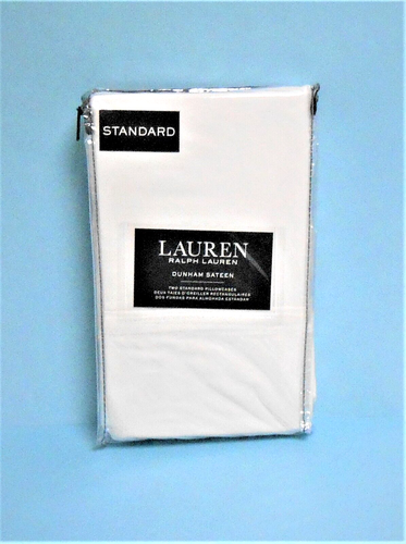 Ralph Lauren Dunham Sateen 2 Standard Size Solid White Pillowcases | eBay