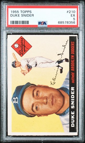 1955 Topps Duke Snider #210 PSA 5 NEW LABEL VINTAGE BASEBALL DODGERS | eBay
