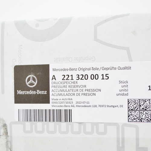 NEW MERCEDES-BENZ S W221 AIR SUSPENSION VACUUM TANK A2213200015 ...