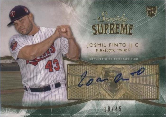 2014 Topps Supreme - Simply Supreme Autographs Josmil Pinto #SSU-JP ...