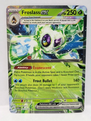 Pokemon TCG Froslass ex 003/182 Paradox Rift Double Rare Holo Near Mint ...