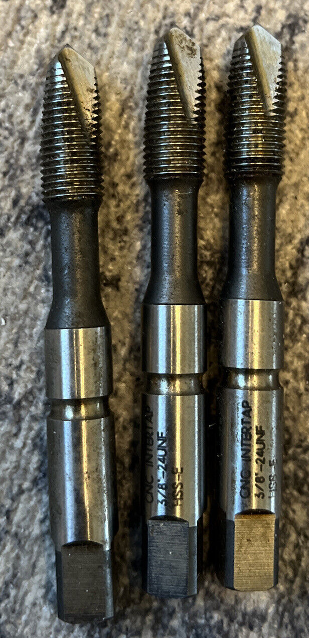 Lot Of 9: 3/8-24 UNF Spiral 3 Flute Tap HSSE CNC Intertap | eBay