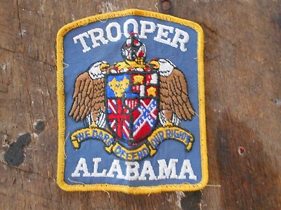 ** Vintage 4 3/4" x 3 3/4" Alabama Trooper Shoulder Patch ** | eBay