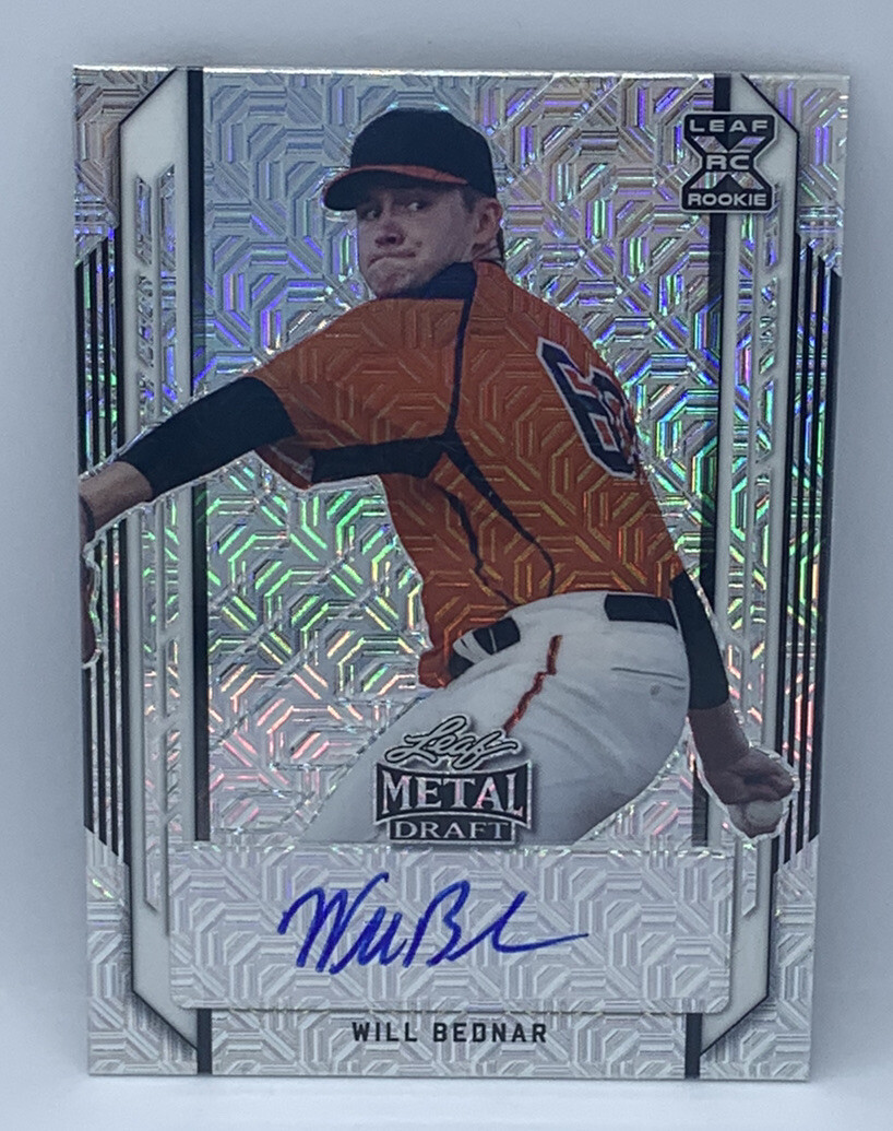 2021 Leaf Metal Draft Baseball Will Bednar Giants Mojo Auto | eBay