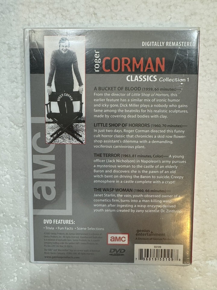 Roger Corman Classics Collection 1 (DVD) Bucket Of Blood, Little Shop ...