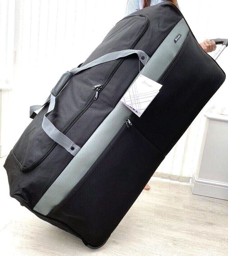 Extra Large Travel Luggage Wheeled Trolley Holdall Suitcase Duffle Bag ...